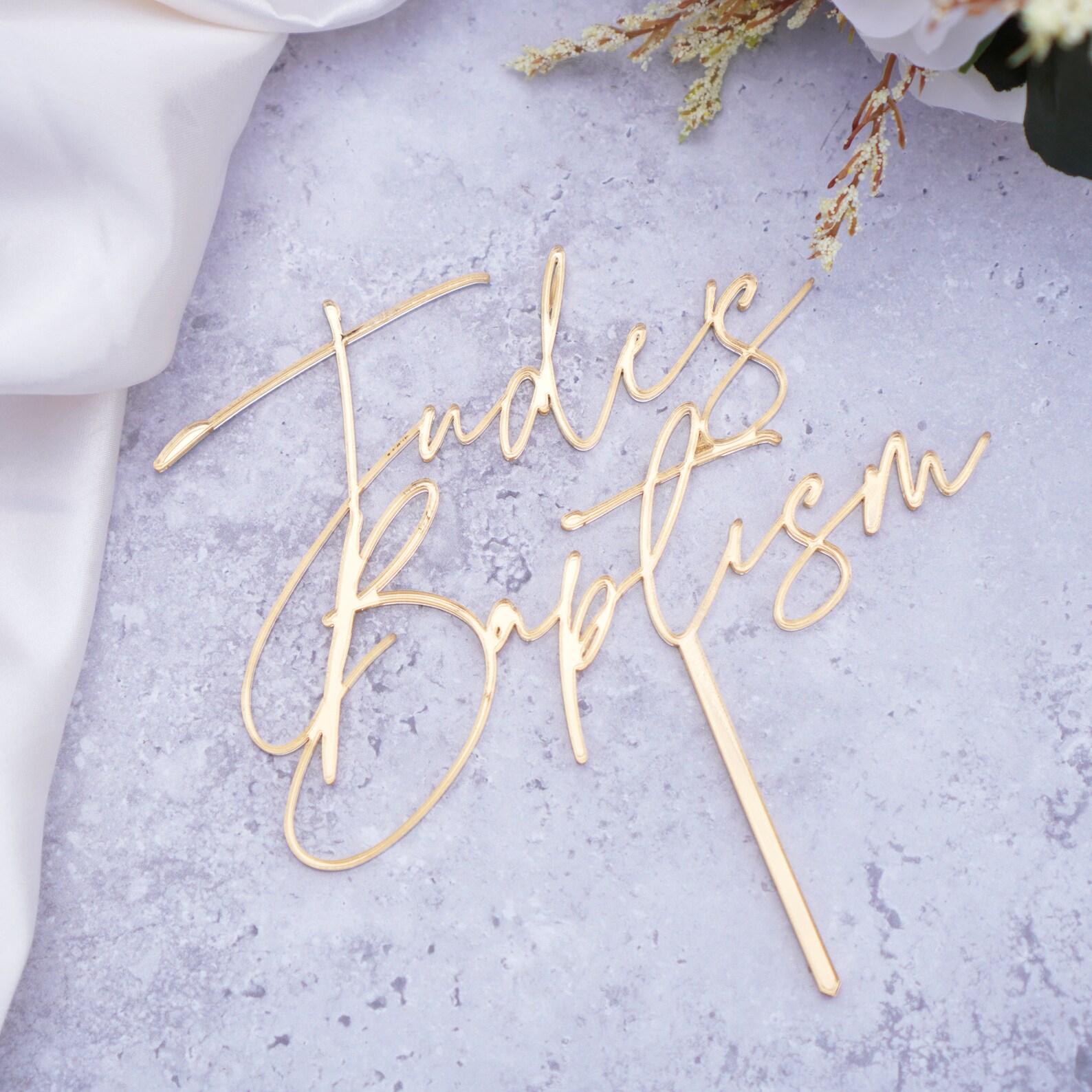 Personalised Baptism Cake Topper Acrylic Christening Cake - Etsy