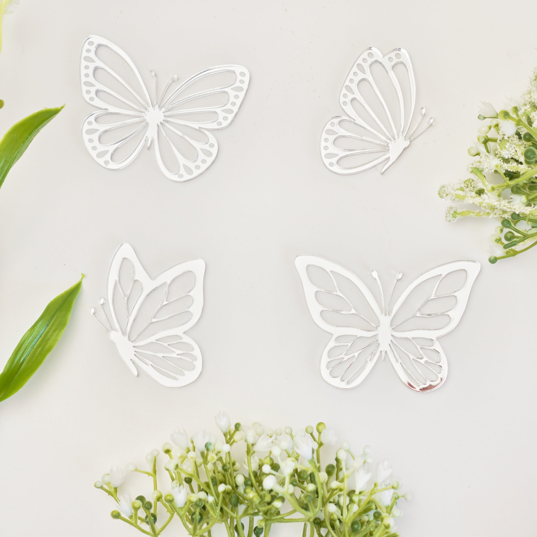Butterfly Cake Topper Set of 4 Butterfly Cake Charm Acrylic Butterfly ...