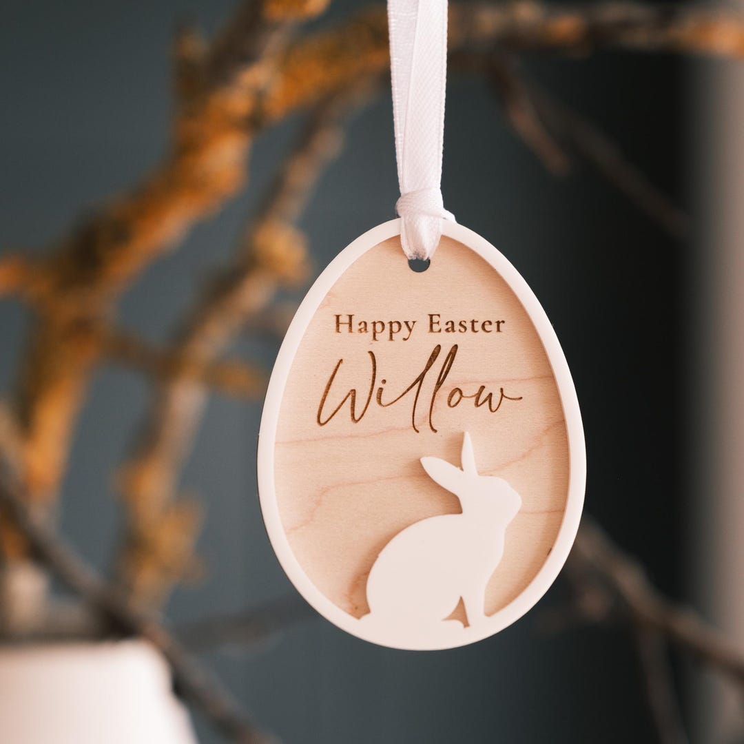 Happy Easter Basket Tags, Personalised Easter Gifts for Kids, Easter ...