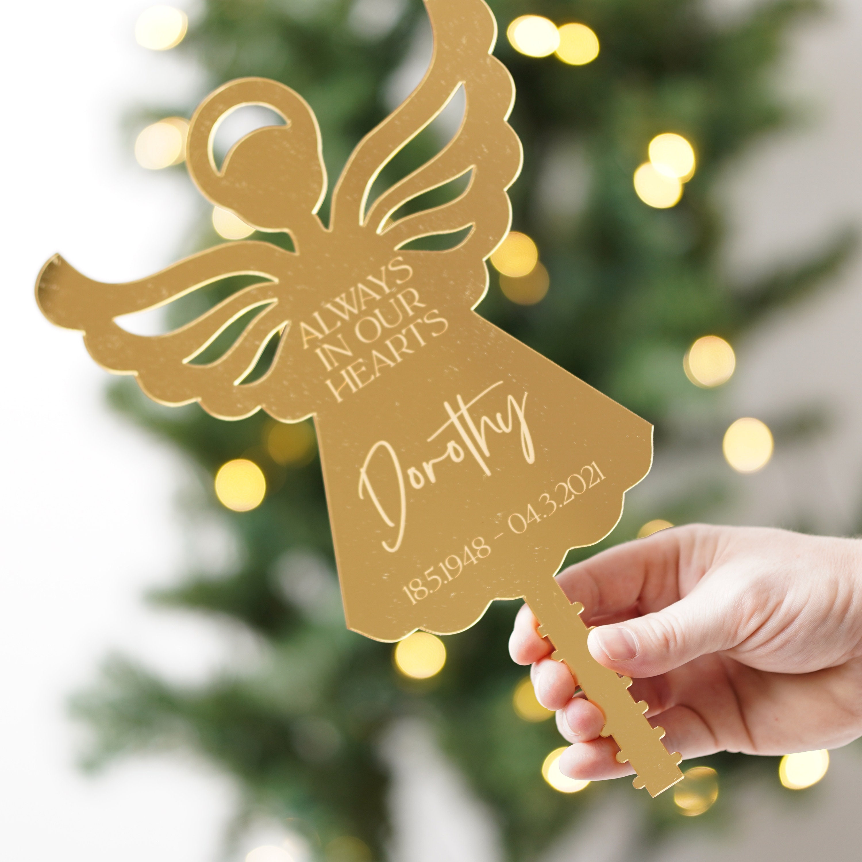 Personalised Christmas Tree Topper Angel Angel Tree Topper - Etsy