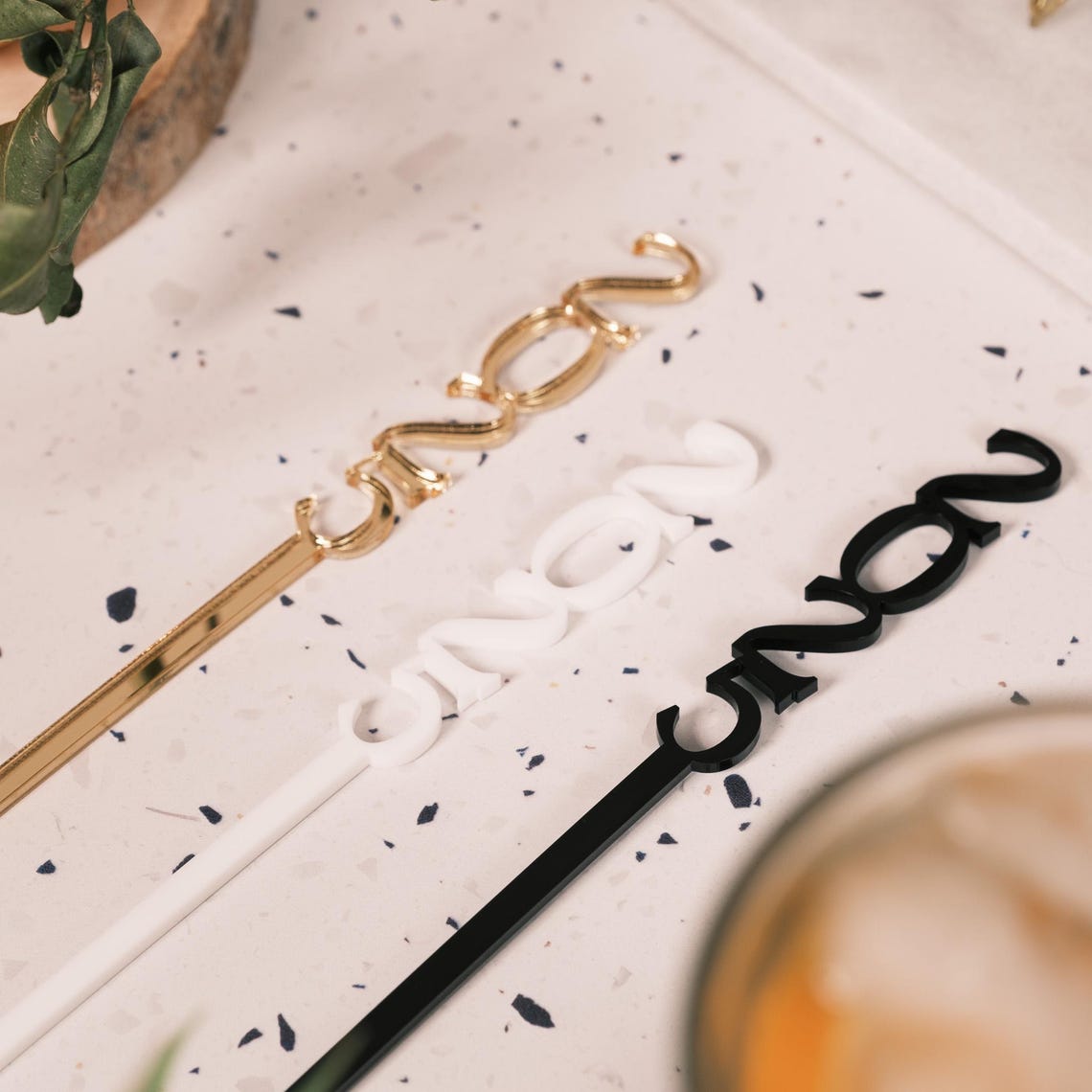 Happy New Year 2025 Drink Stirrer Nye Party Decorations Stir Sticks ...