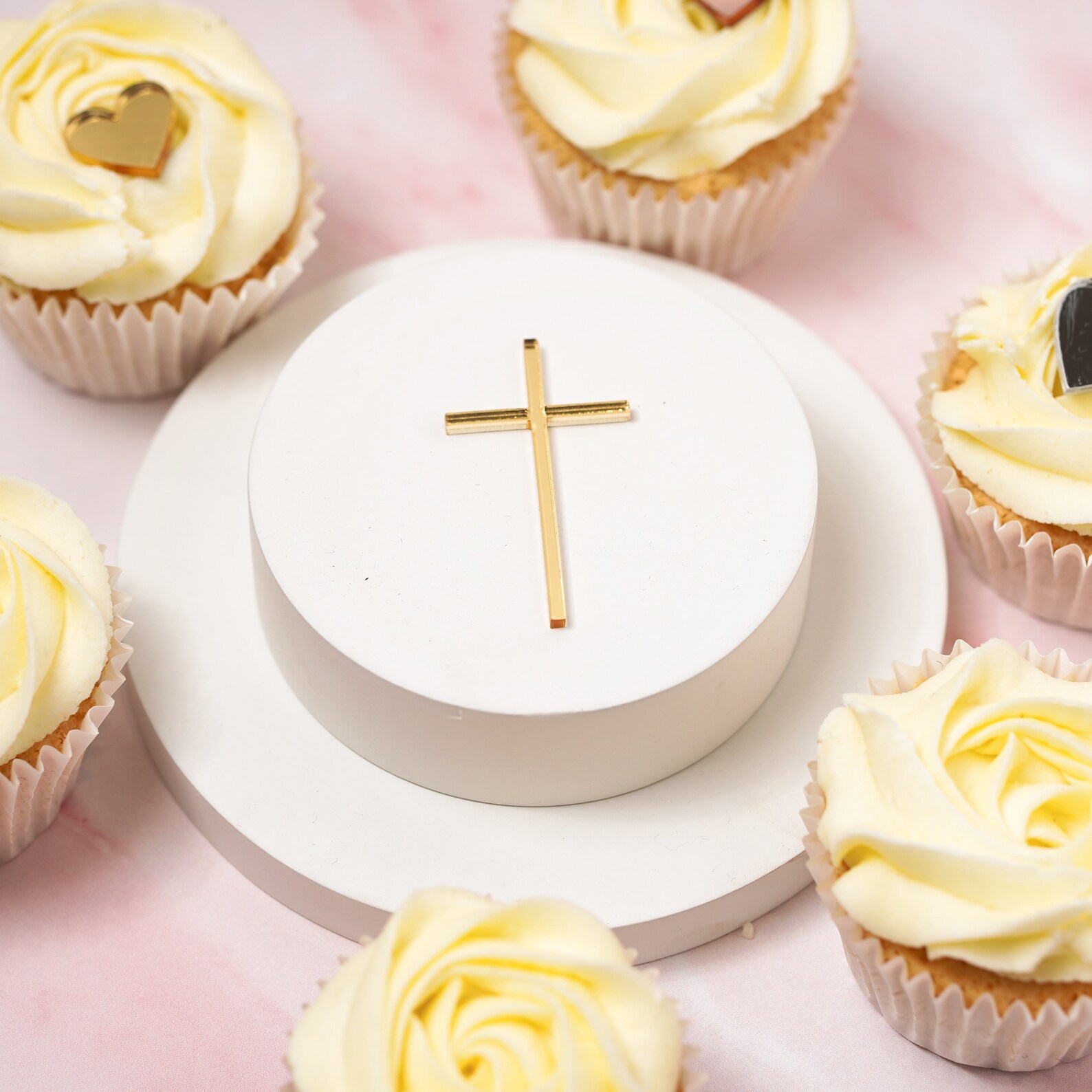 Thin Cross Cake Charm Dainty Acrylic Cross Topper Christening - Etsy UK
