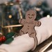 Gingerbread Man Festive Napkin Rings Personalised Christmas Table ...