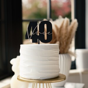Personalised 40 Cake Topper Birthday Forty Cake Topper 40th Cake Ideas ...