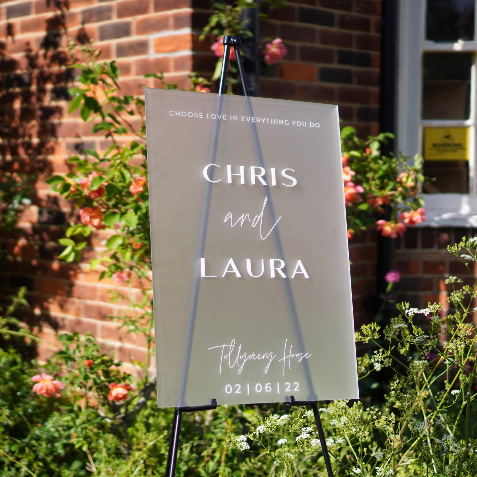 3D Wedding Sign Ideas, A2 Acrylic Welcome to Our Wedding Sign, Large ...