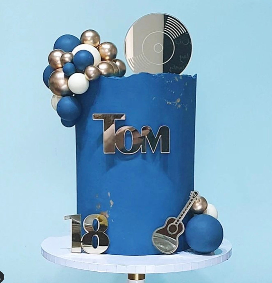 Music Cake Topper Set Personalised Birthday Guitar Cake Topper Music ...