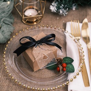 Christmas Name Tags Table Setting Christmas Dinner Festive Table Decor ...