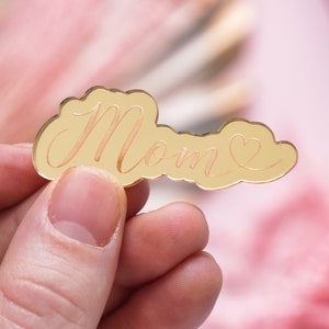 Mom or Mum Cupcake Toppers Mothers Day Cake Toppers Acrylic Mum Cupcake ...