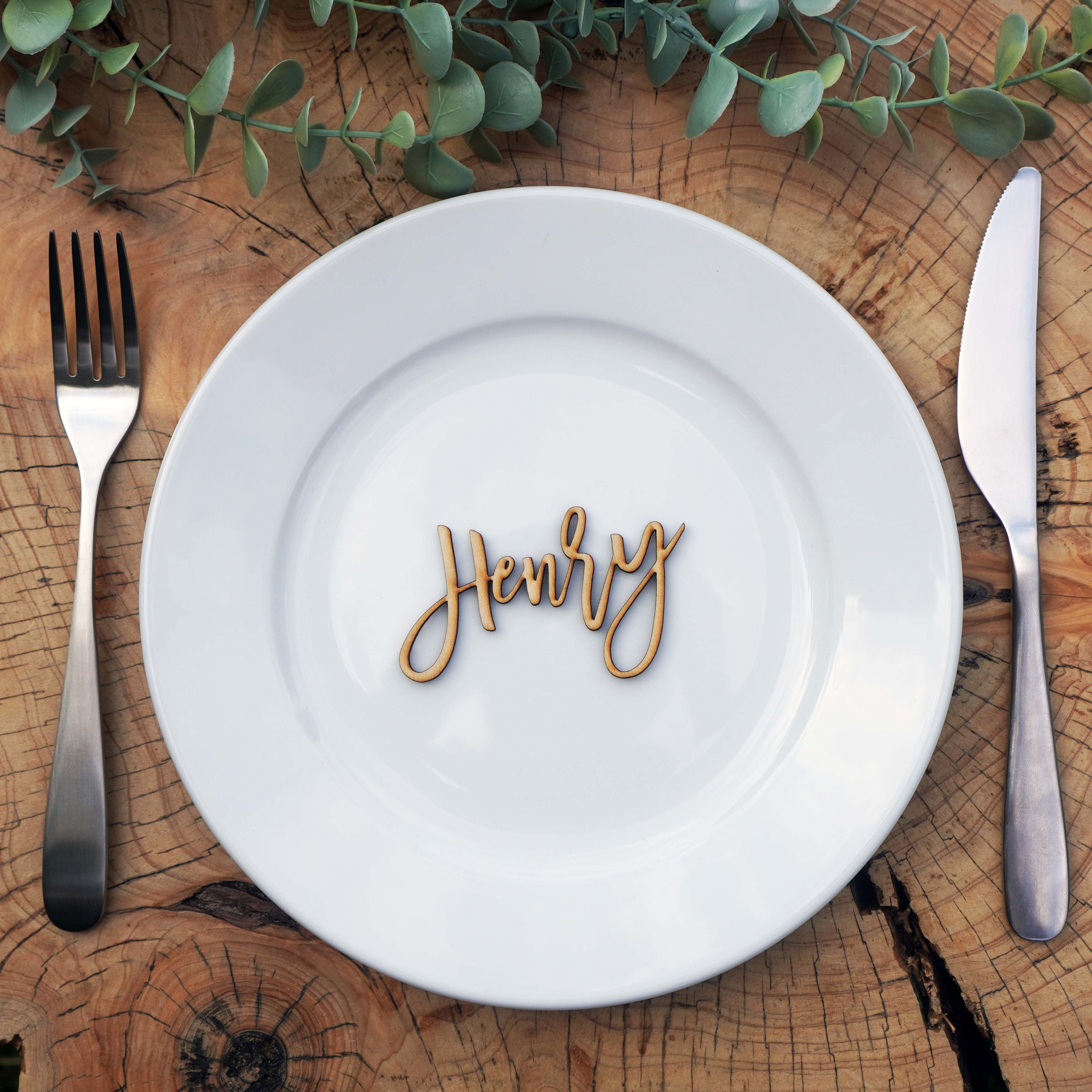 Personalised Place Names Place Setting Laser Cut Name Tags | Etsy