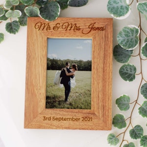 Personalised Wedding Photo Frame, Personalized Picture Frame Wedding ...