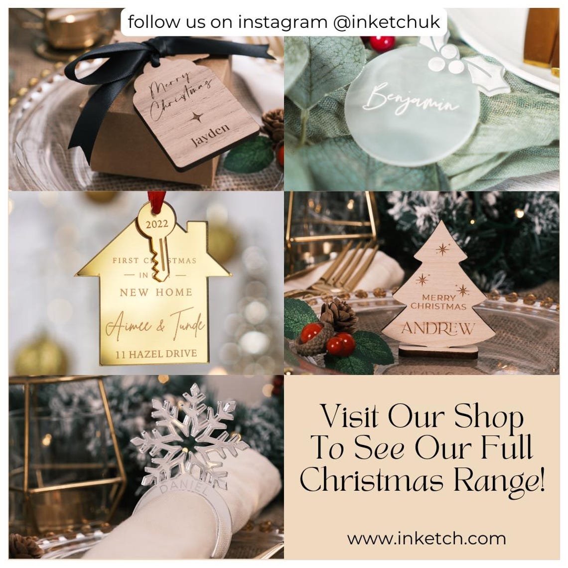 Reindeer Names Christmas Table Decorations Festive Napkin Rings ...