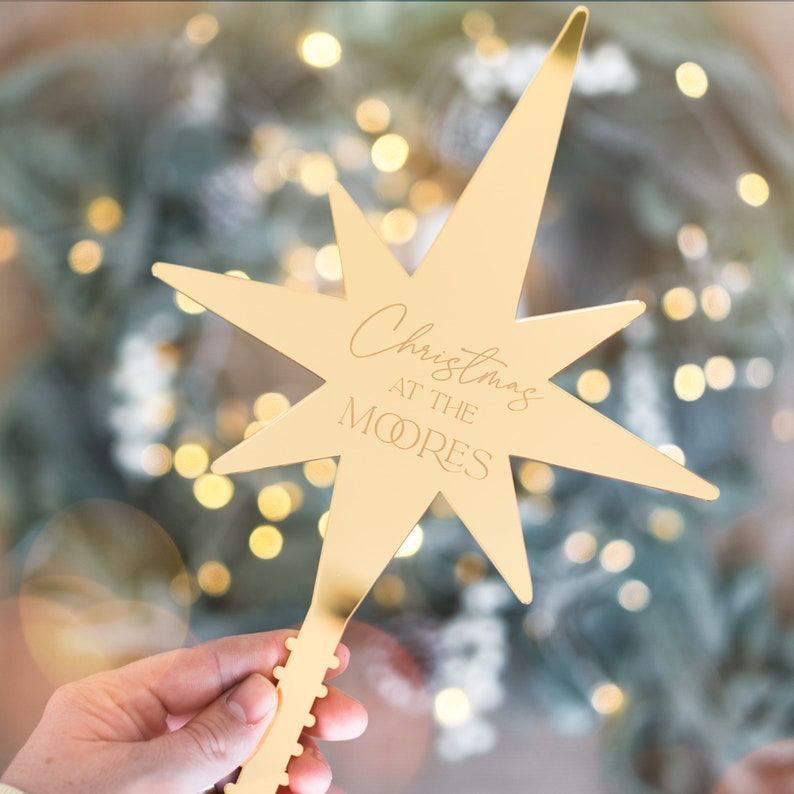 Personalized Christmas Star Tree Topper Ideas Personalized Family ...