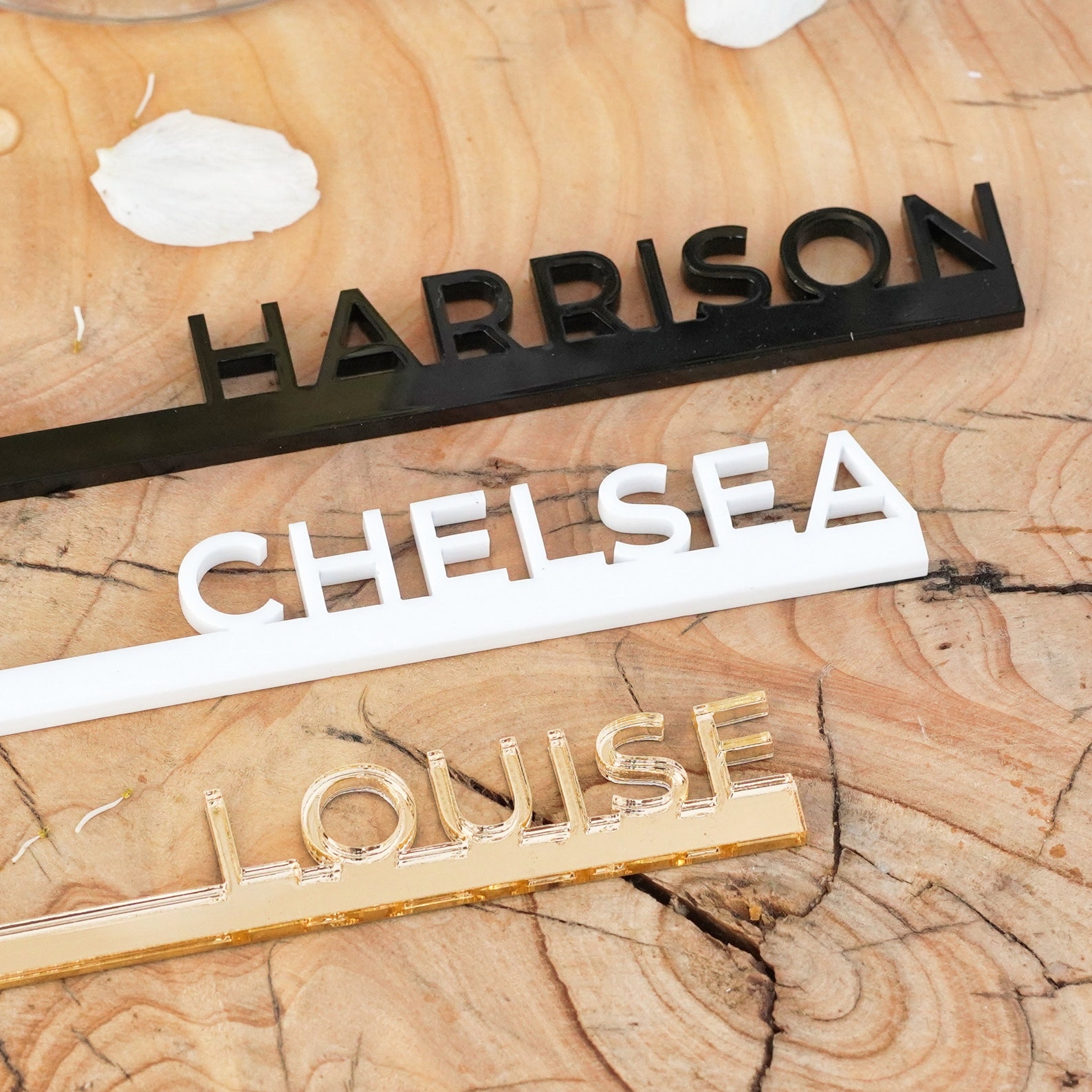 Acrylic Wedding Name Place Cards Ideas Personalised Drink - Etsy