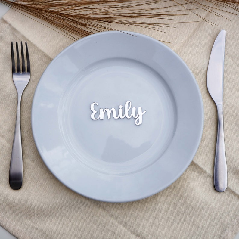 Mirrored Acrylic Name Places Personalised Laser Cut Place - Etsy UK