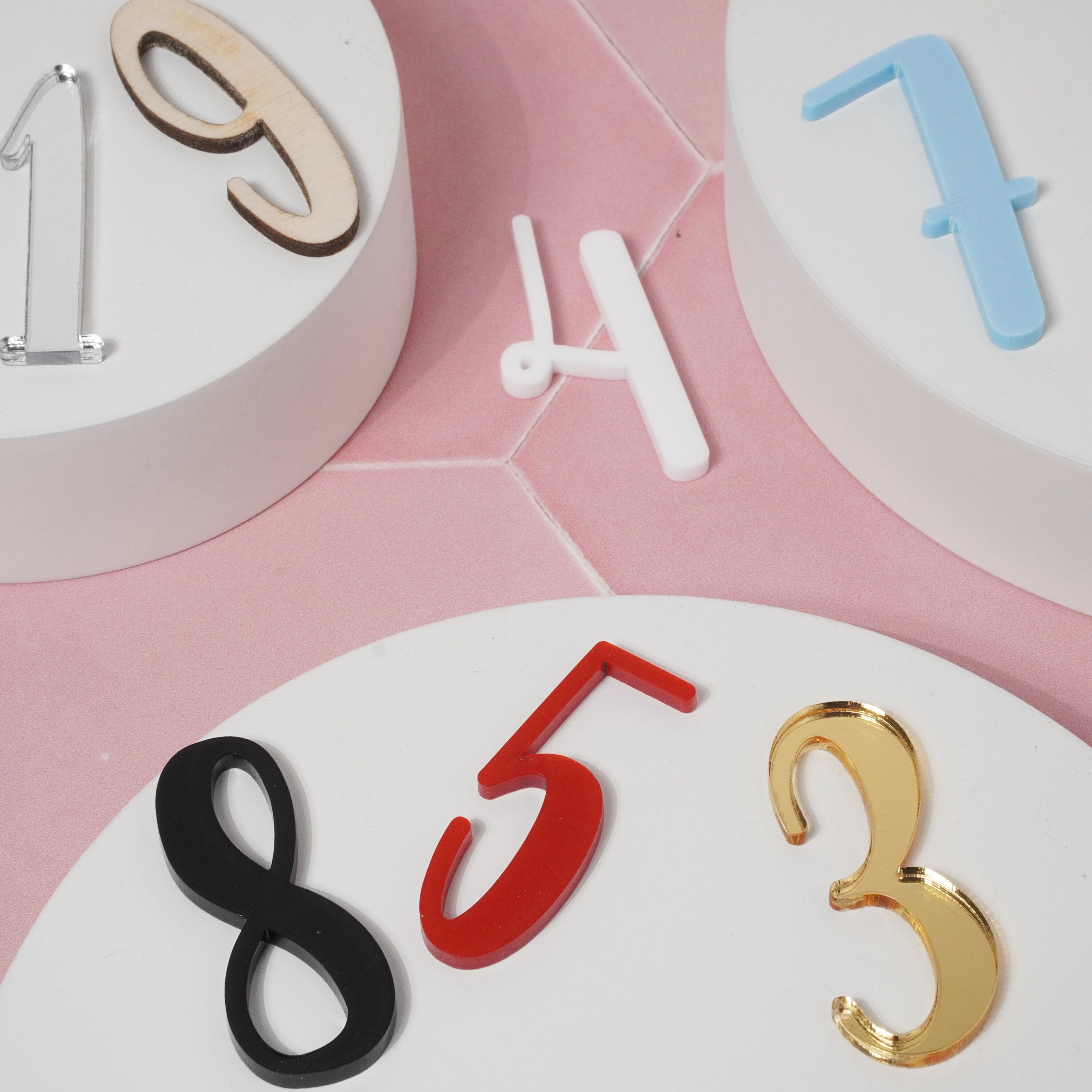 Acrylic Cake Charm Number Cake Topper Single Number Cake - Etsy