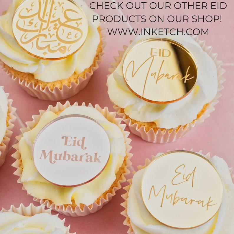 Eid Cupcake Toppers, Eid Mubarak Decorations Gift Tags Eid Mubarak ...