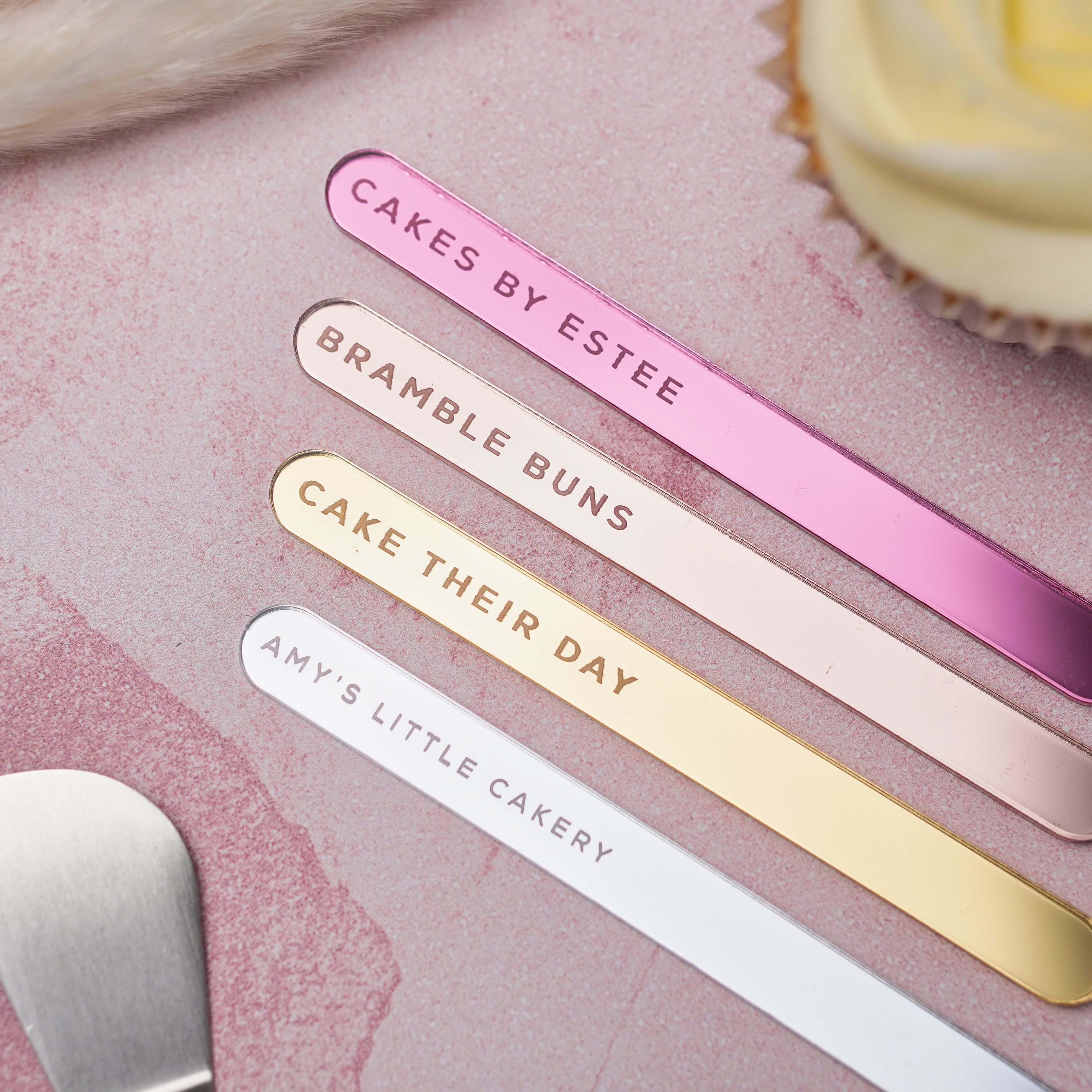 Personalised Cakesicle Sticks Acrylic Cake Popsicles Cake Pops Gold ...