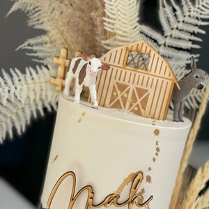 Farm Cake Topper Set Farm Yard Farm Party Birthday Wooden Cake Topper ...