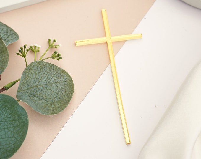 Cross Cake Topper Ivory Blue Silver Cross Cake Topper Baptism Cake ...