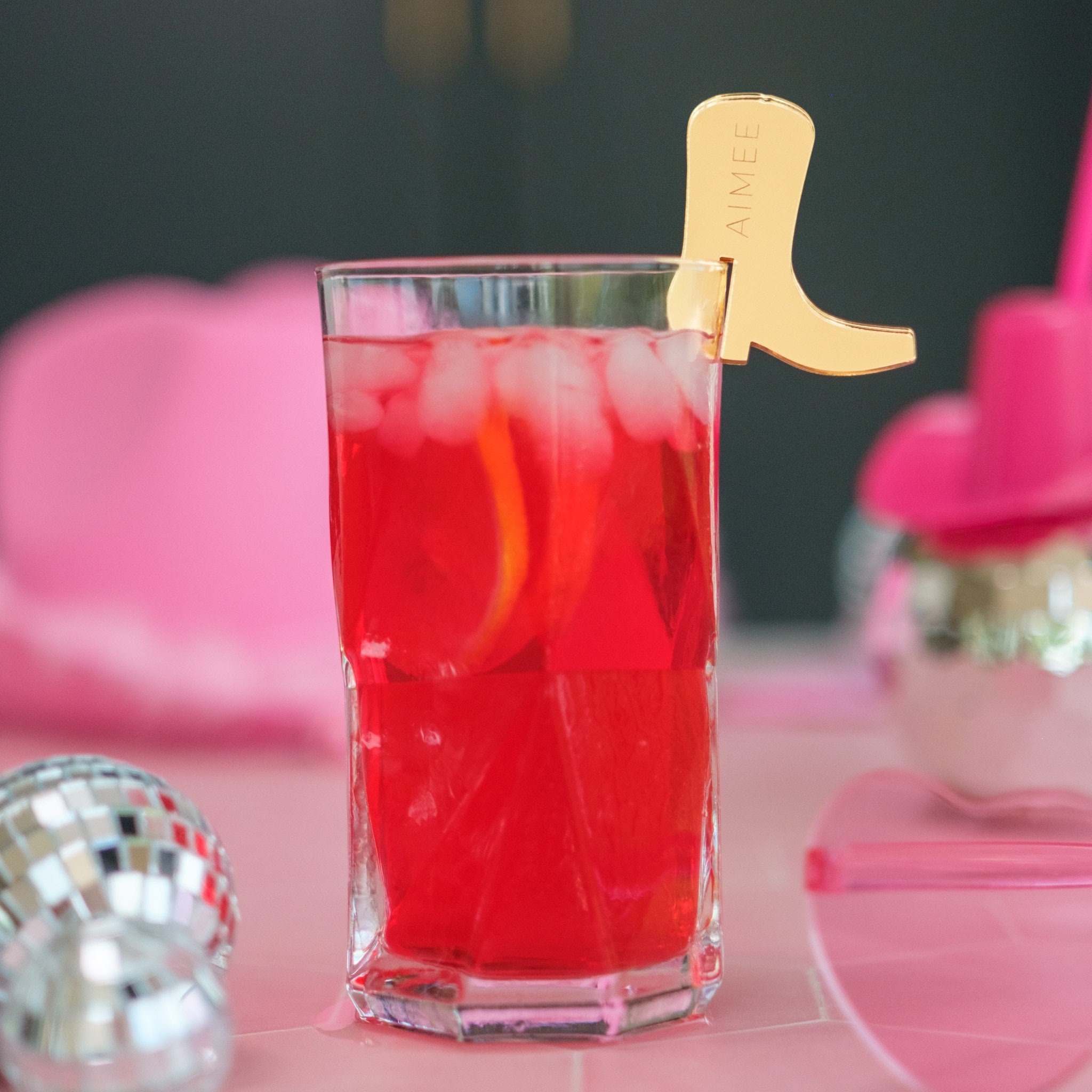 Disco Cowgirl Hen Party Decorations Hens Drink Toppers Names Last Rodeo ...