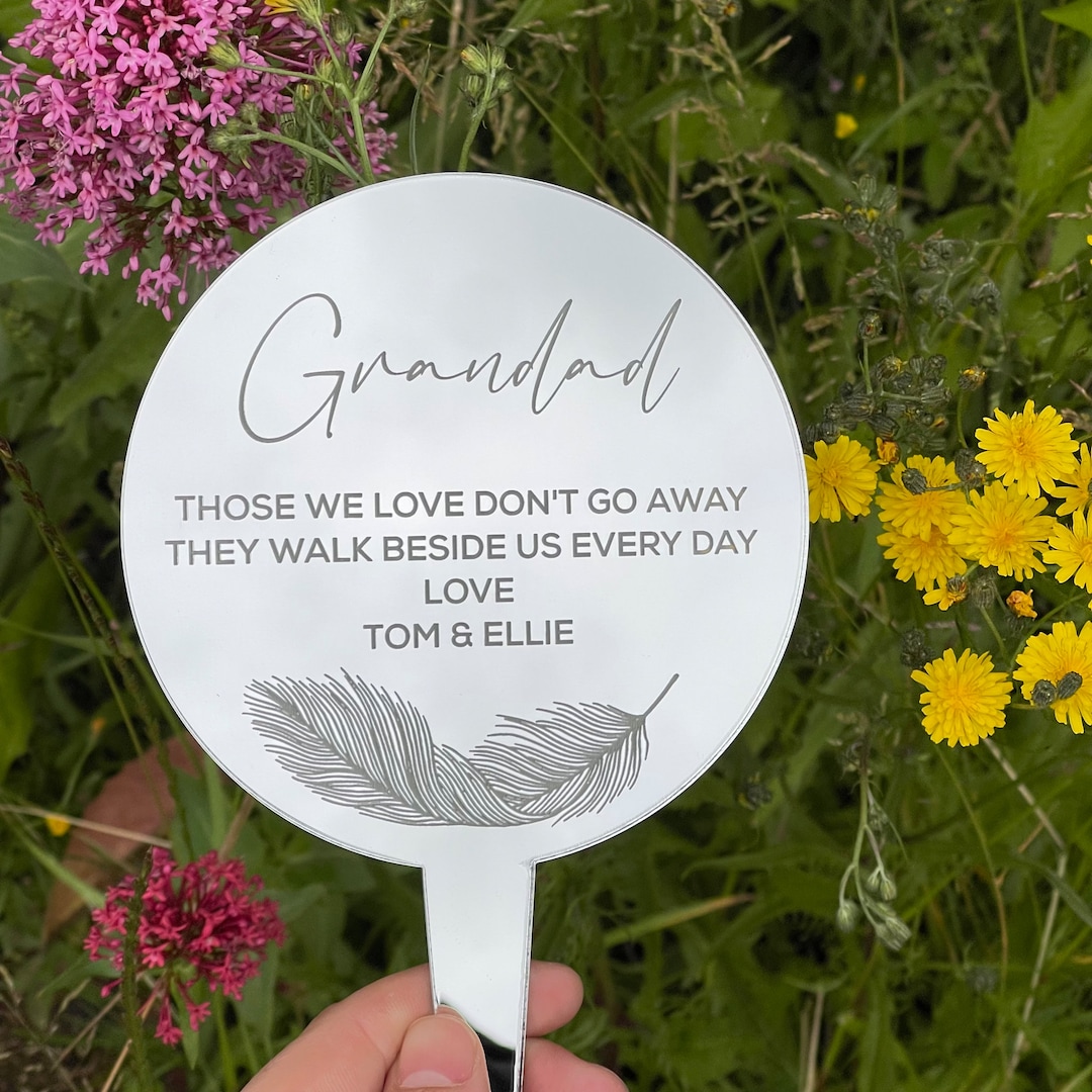 Personalised Grave Ornament Marker Remembrance Grandad Memorial Gift ...