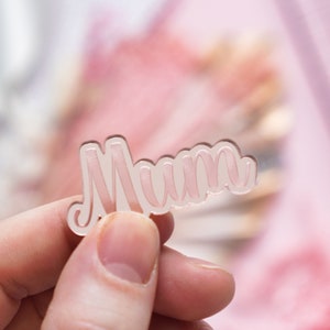Mom or Mum Cupcake Toppers Mothers Day Cake Toppers Acrylic Mum Cupcake ...