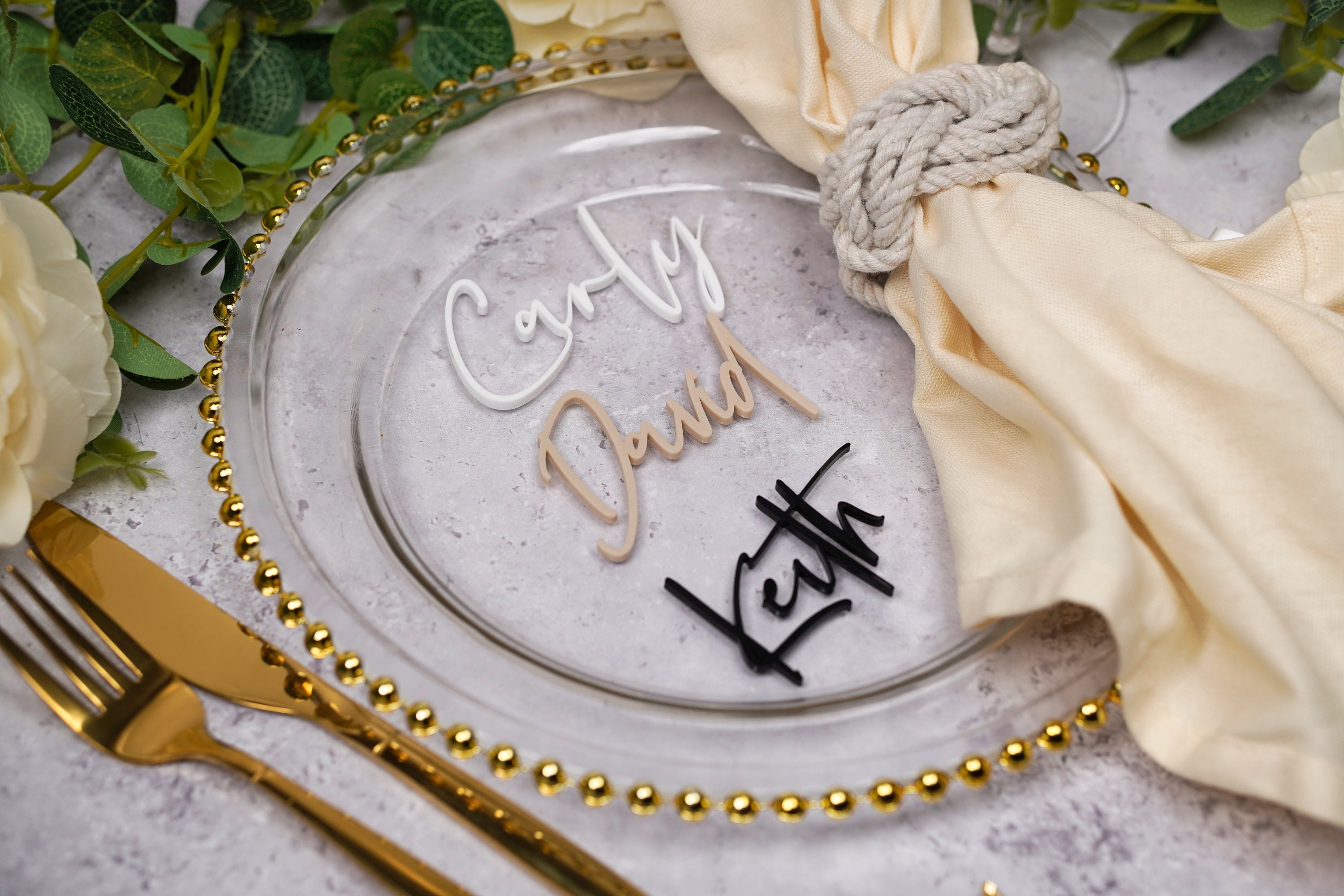 Acrylic Name Place Cards Wedding Place Name Tags Wedding | Etsy