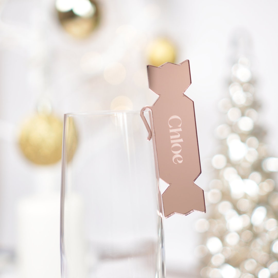 Personalised Christmas Table Names Drink Tags Place Settings Table ...