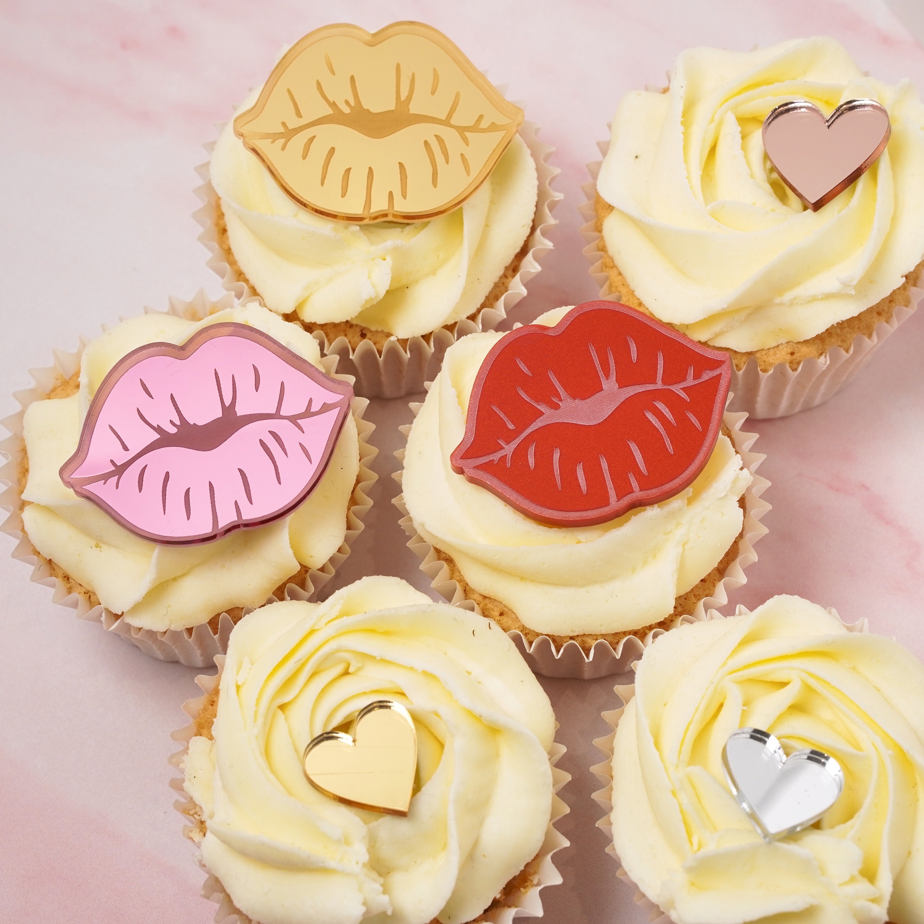 Valentines Cake Topper SET Lips Cake Topper Valentines Cake | Etsy