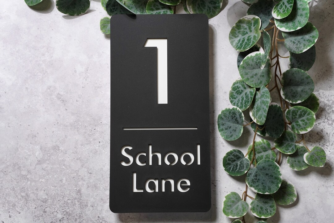 Custom House Sign Door Number Plaque House Number Sign Acrylic Bespoke ...