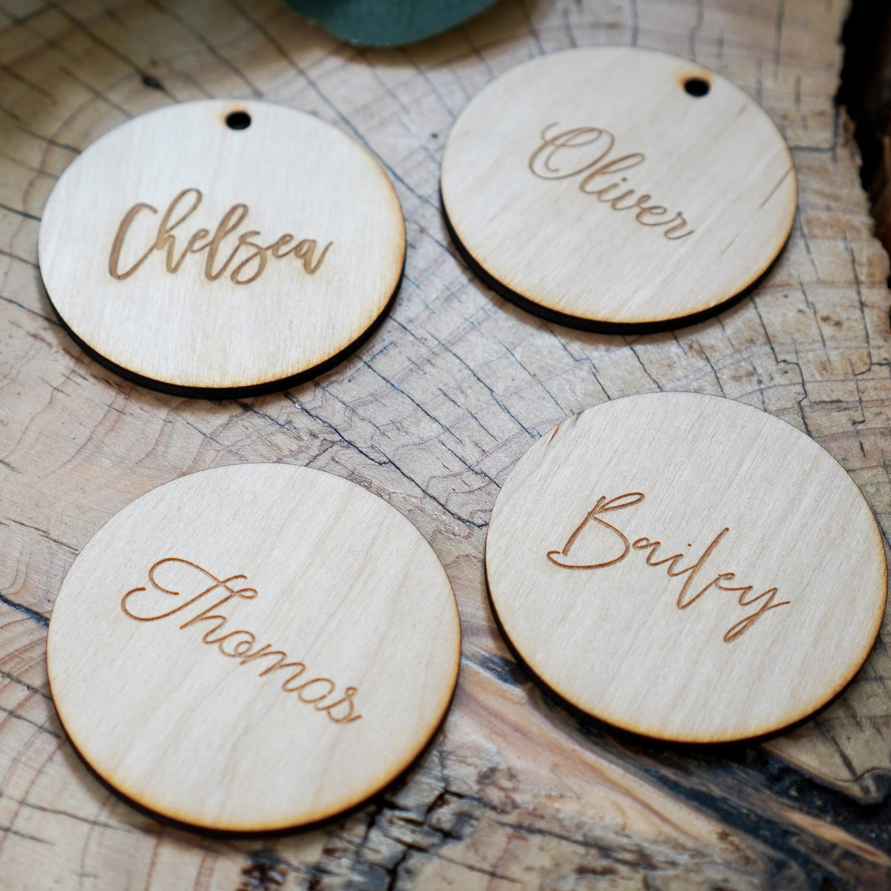Personalised Name Place Settings, Laser Cut Name Tags Wedding Place ...