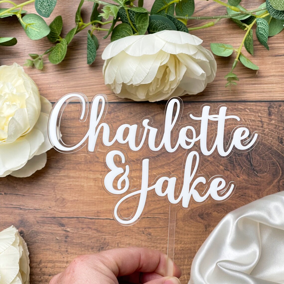 Modern Wedding Cake Toppers Personalised Custom Cake Topper Mr - Etsy