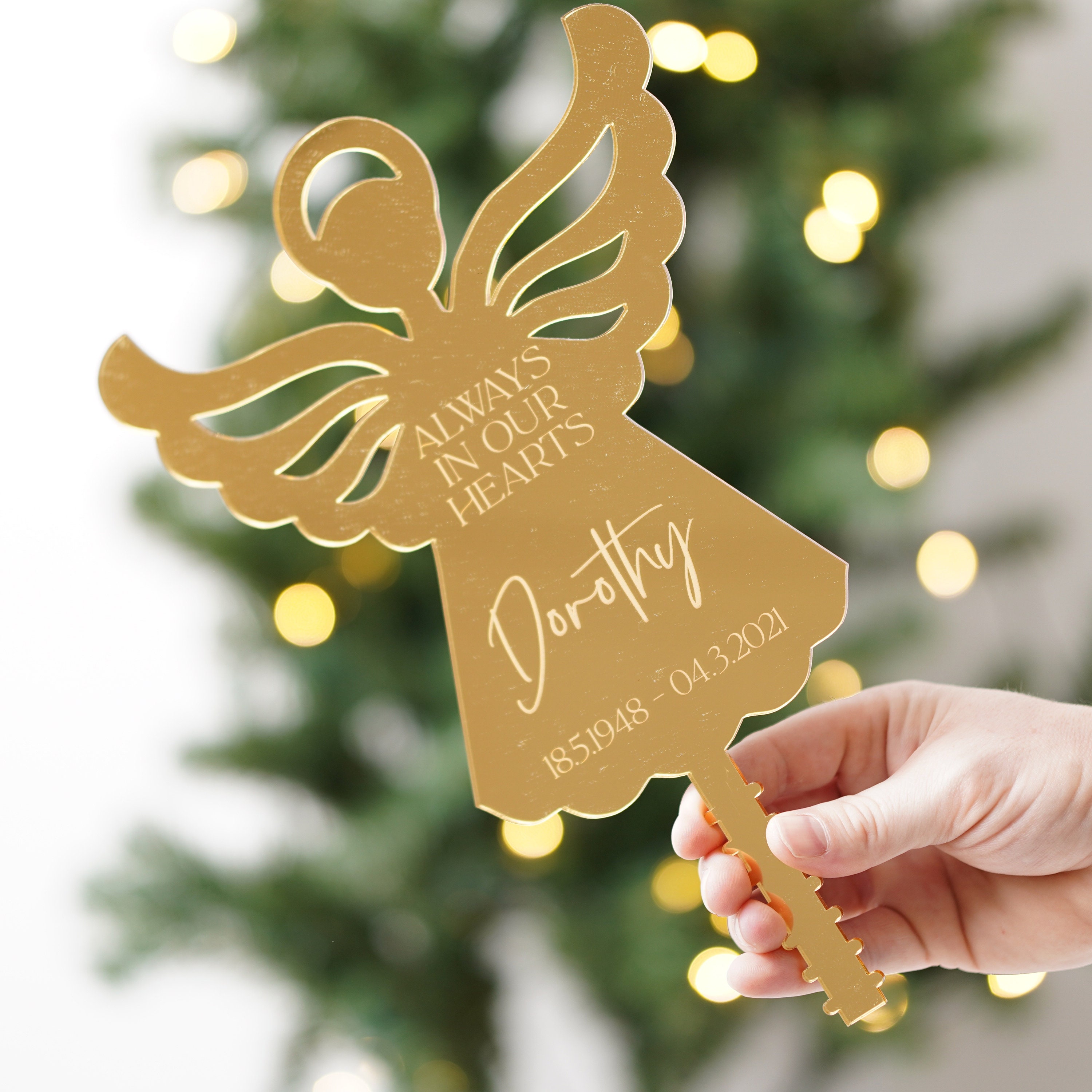Personalised Christmas Tree Topper Angel Angel Tree Topper - Etsy