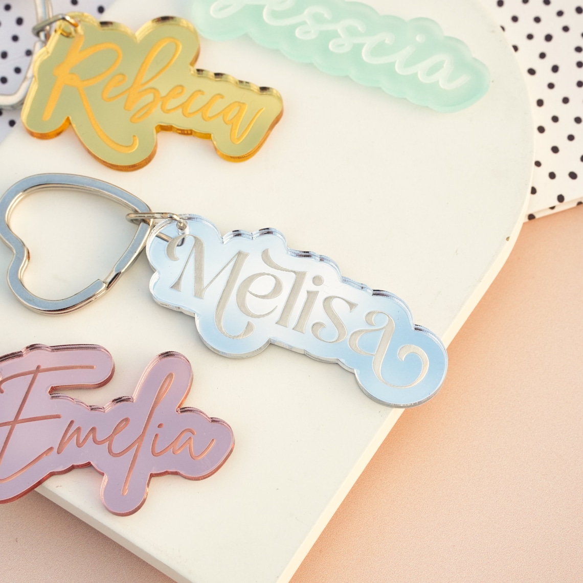 Personalised Keyring Name Key Ring Acrylic Keychain Personalized ...