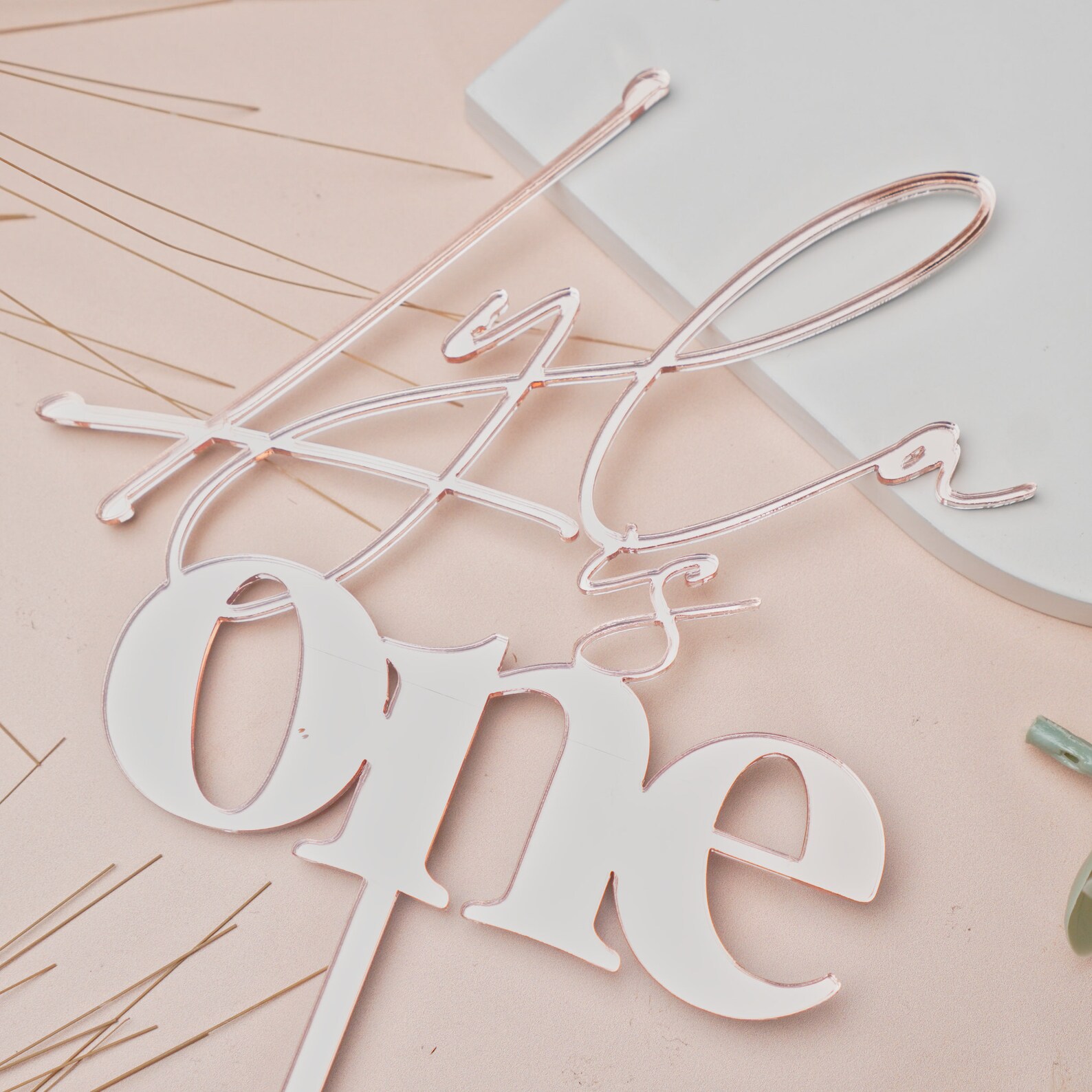Personalised First Birthday Cake Topper Acrylic One Cake Topper 1st ...