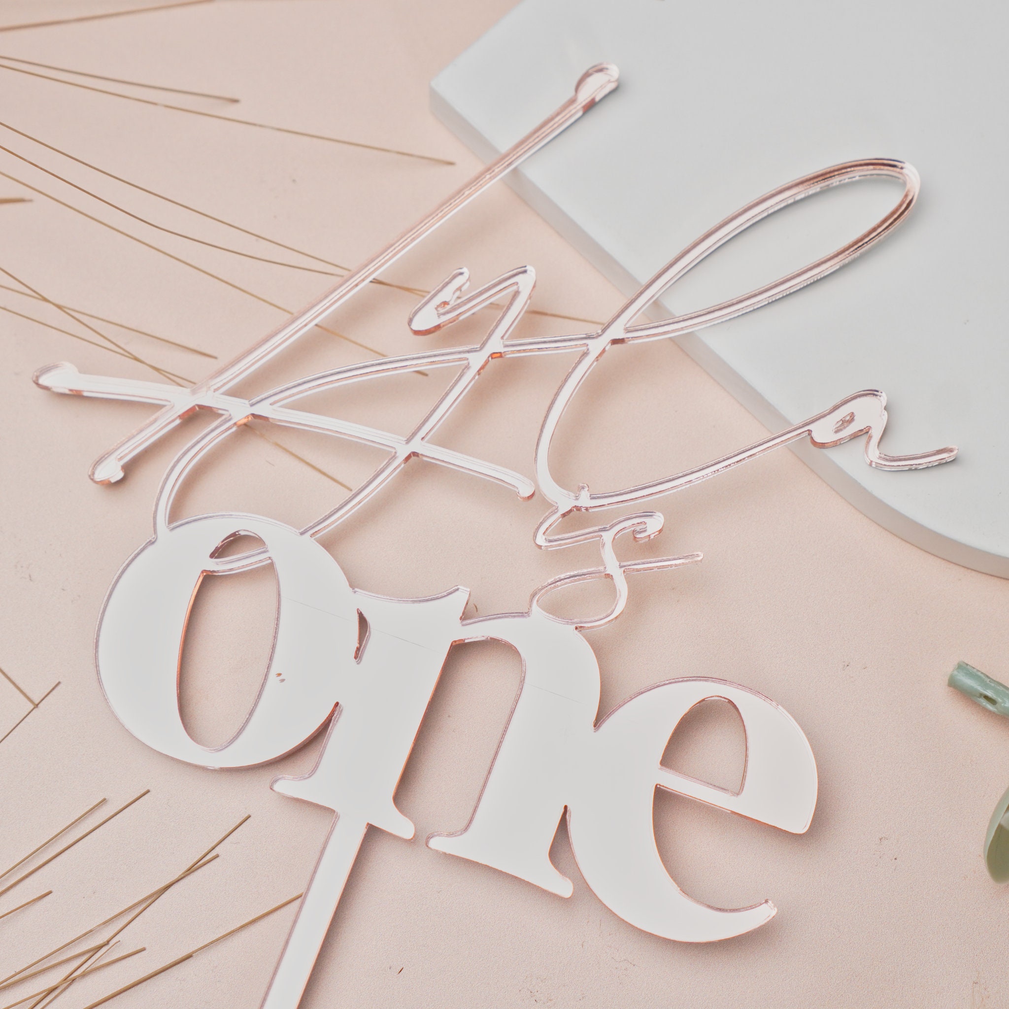 Personalised First Birthday Cake Topper Acrylic One Cake - Etsy