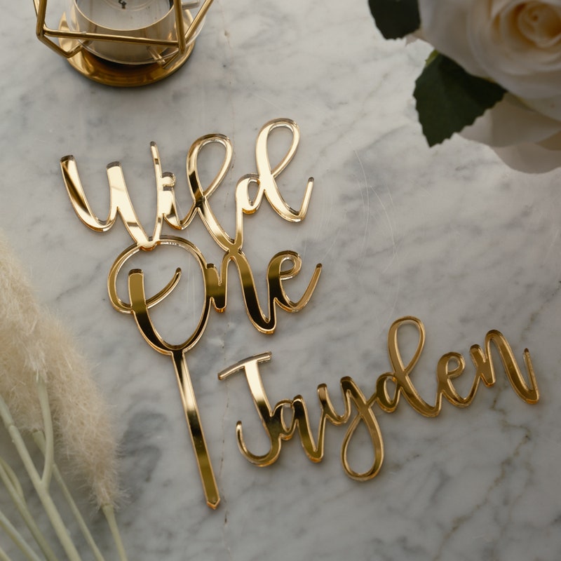 Gold Wild One Cake Topper - Etsy