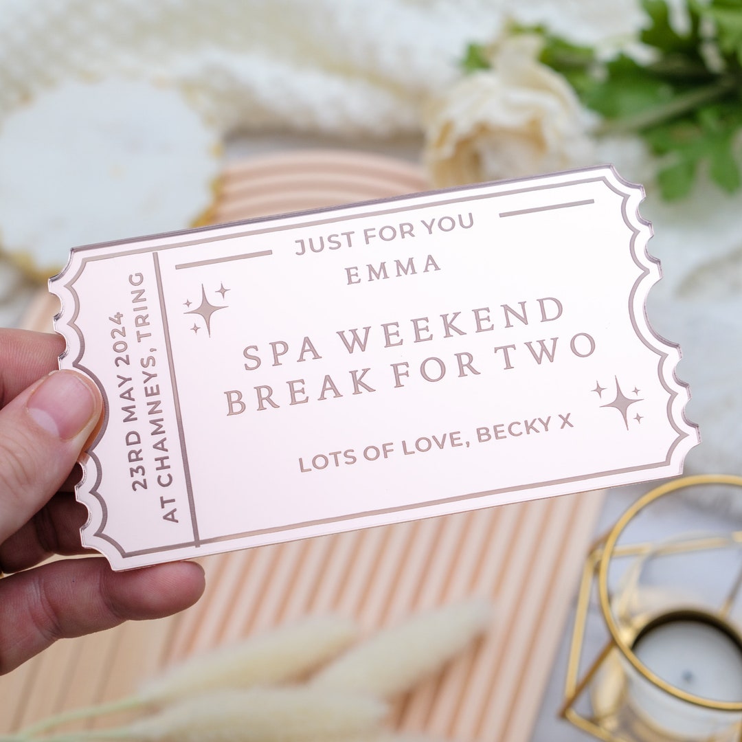 Acrylic Tickets, Ticket Present Christmas Gift, Personalised Voucher ...