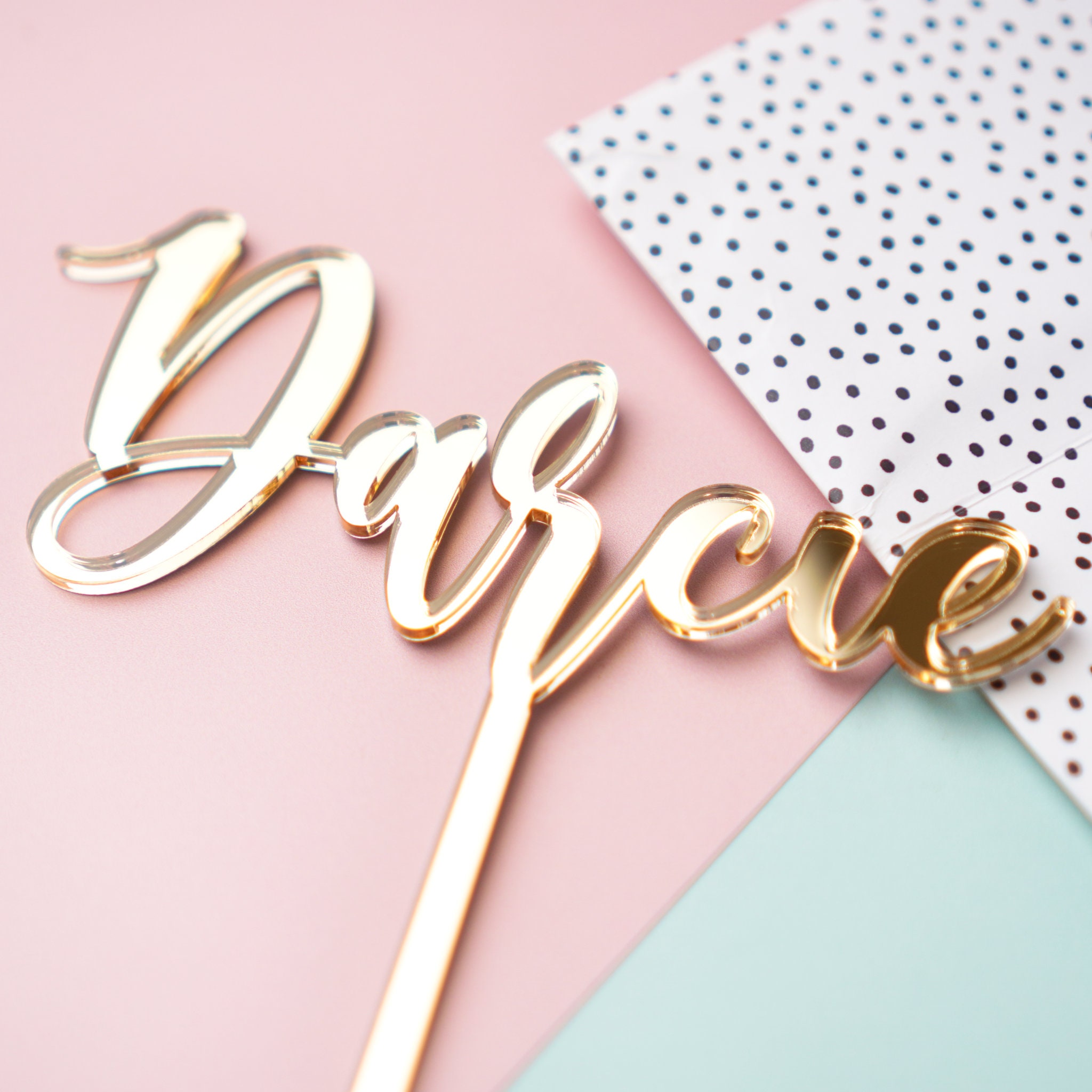 Acrylic Name Cake Topper Birthday Personalised Cake Toppers ...