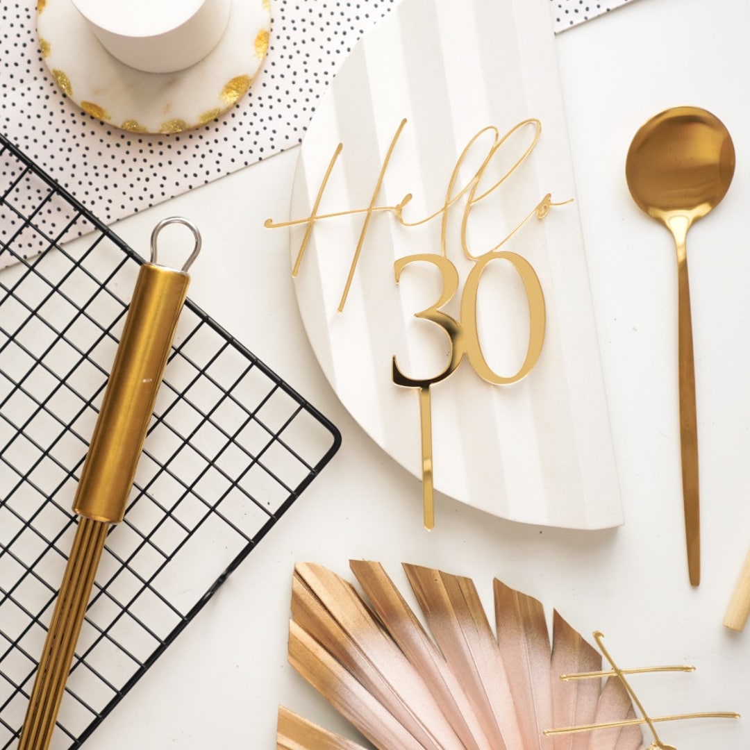 Thirty Cake Topper Birthday Personalised 30 Cake Topper 30th Cake Ideas ...