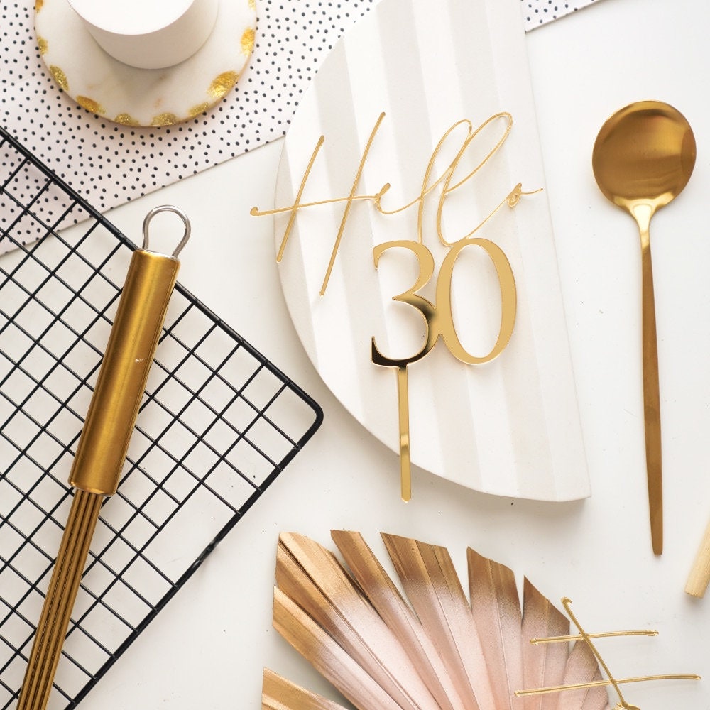 Thirty Cake Topper Birthday Personalised 30 Cake Topper 30th - Etsy