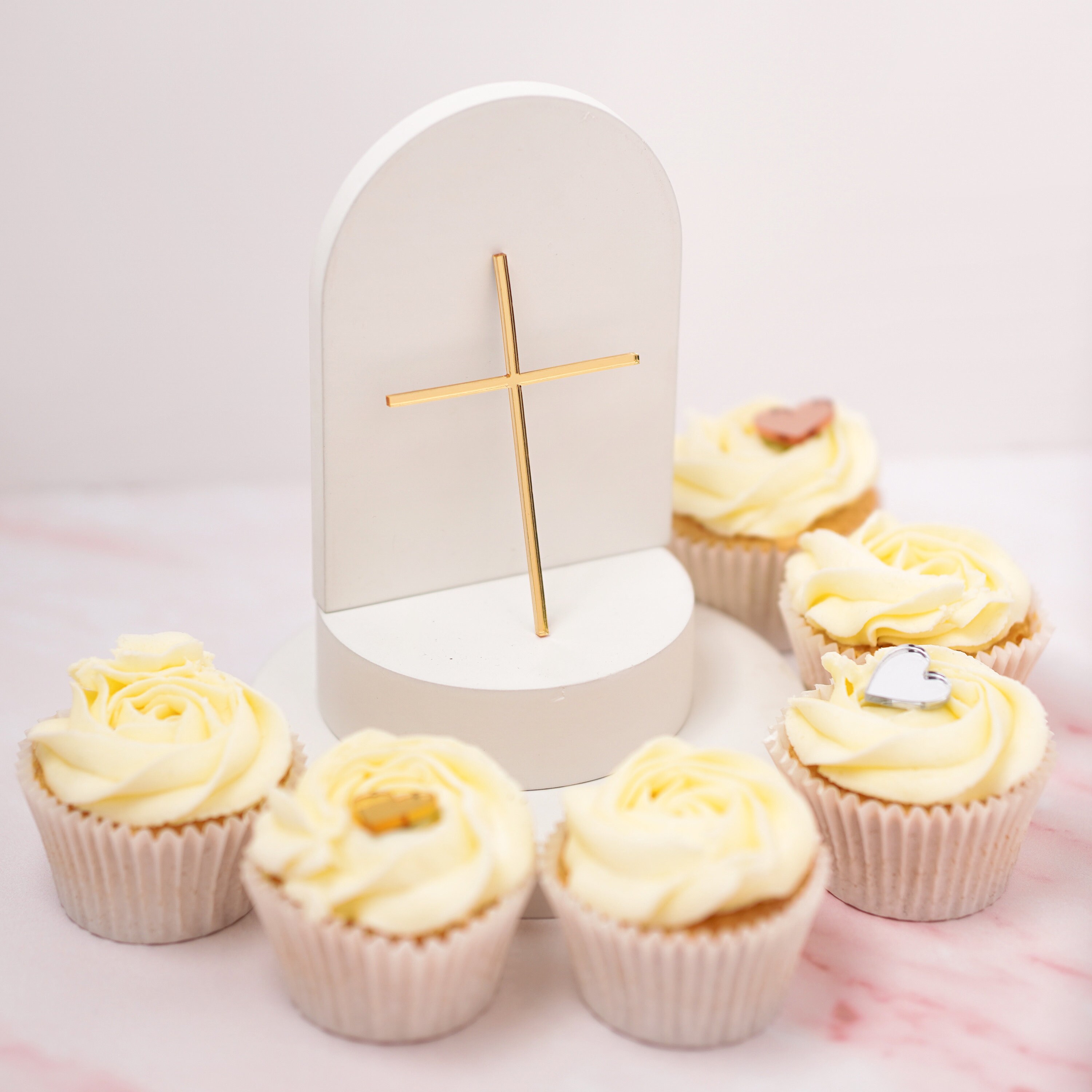 Thin Cross Cake Charm Dainty Acrylic Cross Topper Christening - Etsy UK