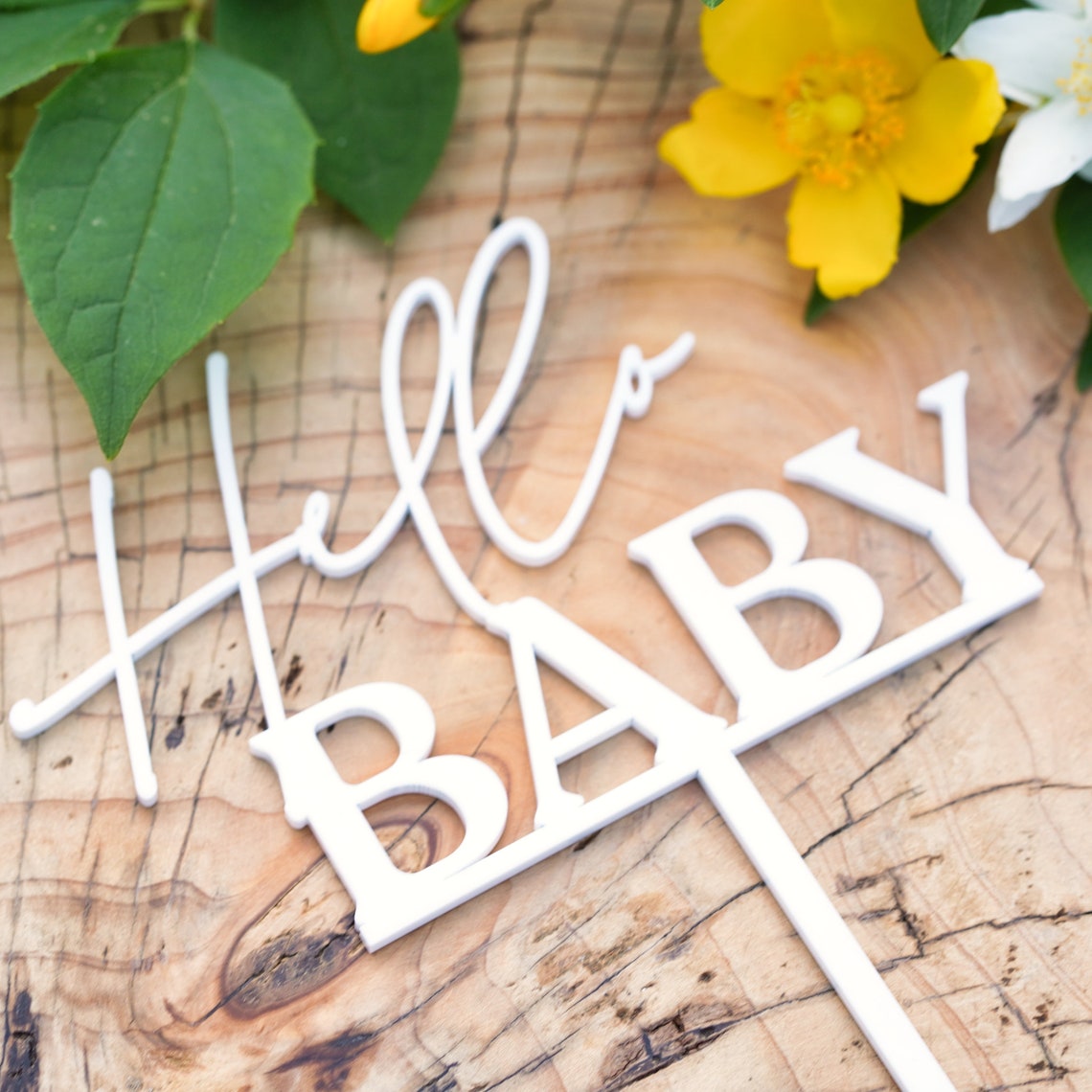 Hello Baby Cake Topper Baby Shower Cake Topper Baby Shower Ideas ...