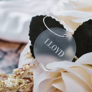 Wedding Name Place Cards Ideas Party Decorations Circle Place Names ...