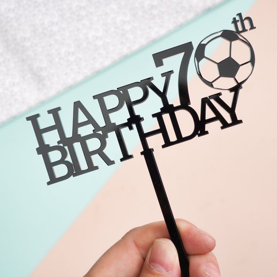 Personalised Football Cake Topper Acrylic Football Cake - Etsy