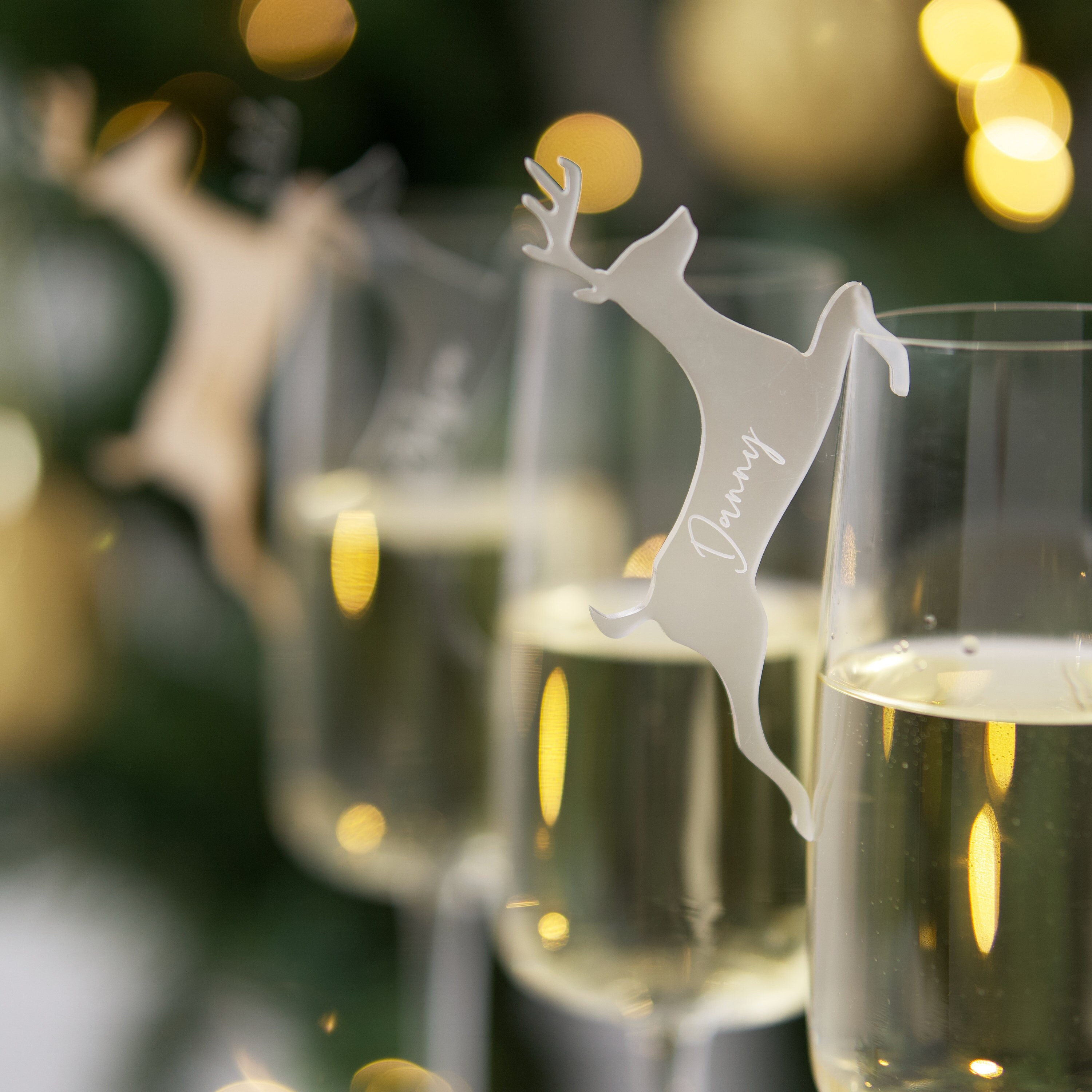 Stag Place Setting Names, Winter Rustic Wedding Table Decorations ...