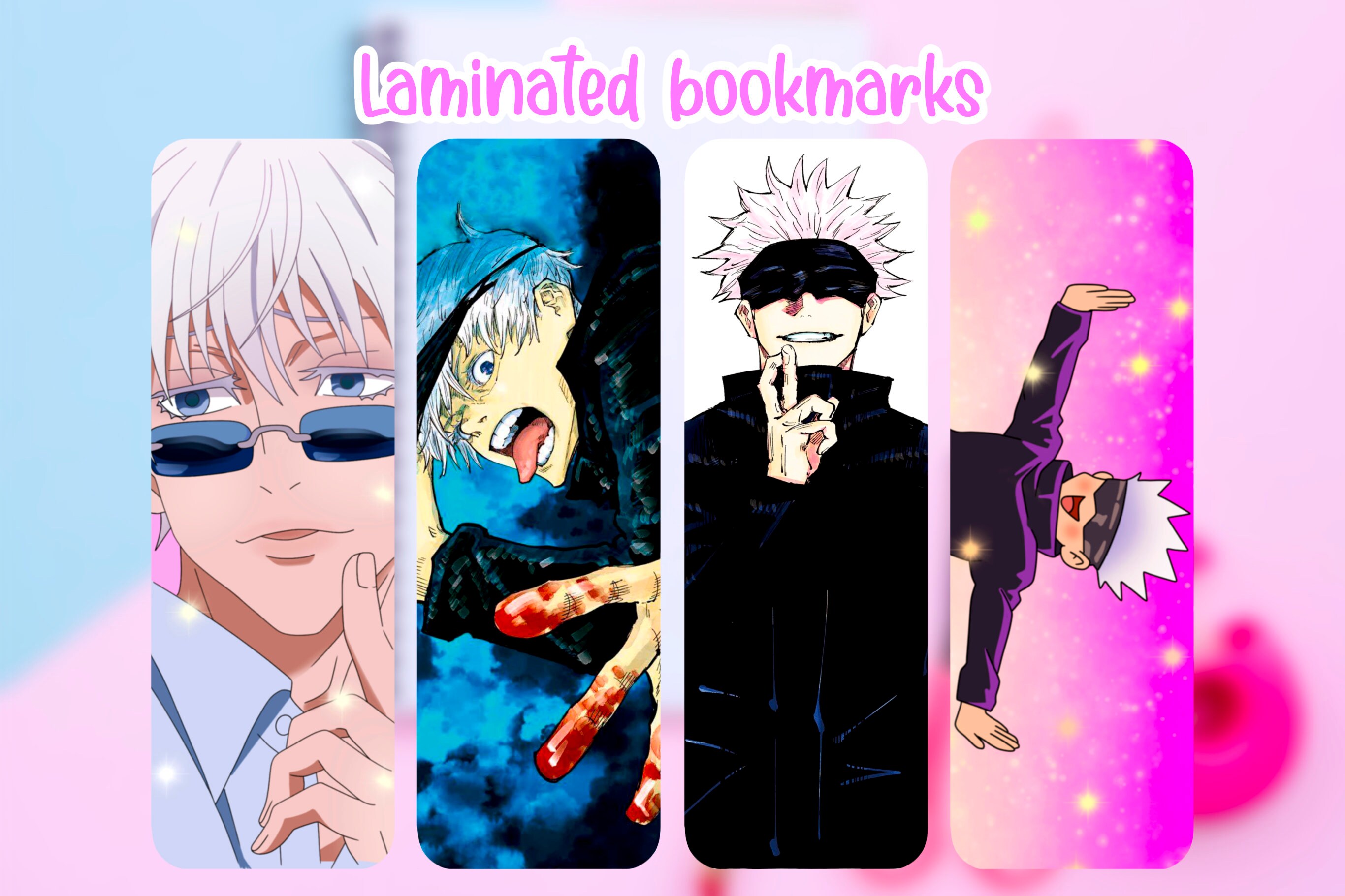 LAMINATED Satoru Gojo Bookmarks Jujutsu Kaisen Bookmark | Etsy