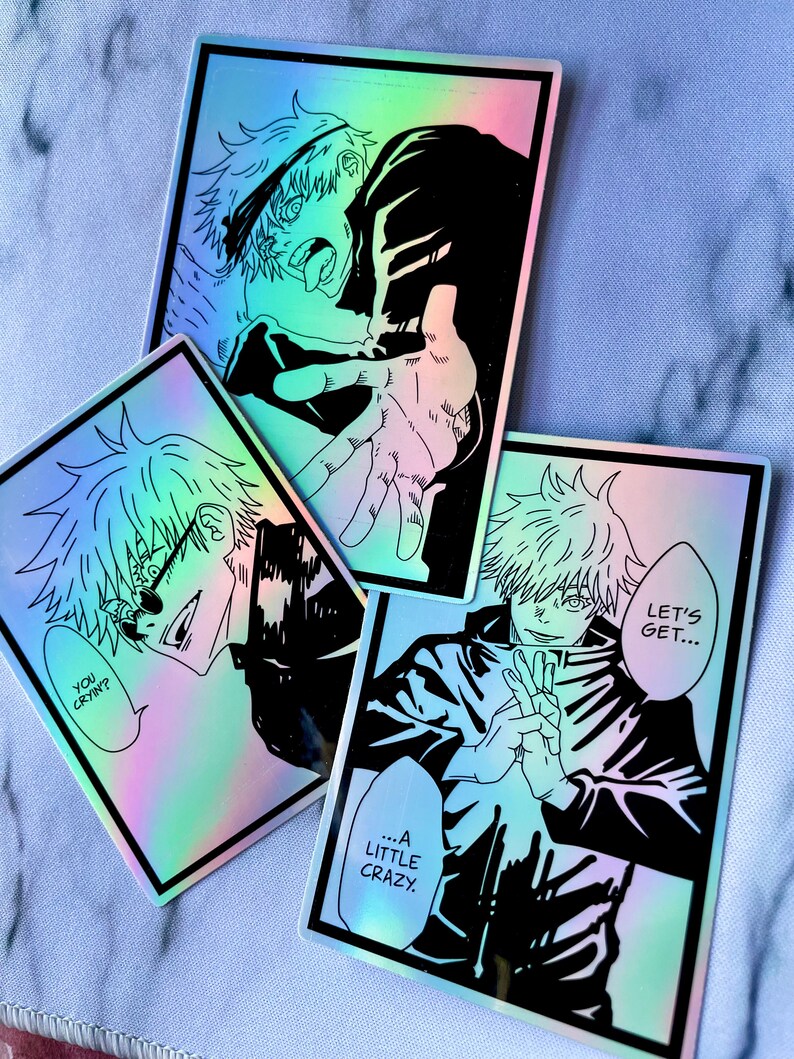 SET Gojo Satoru Holographic Stickers Jujutsu Kaisen High | Etsy