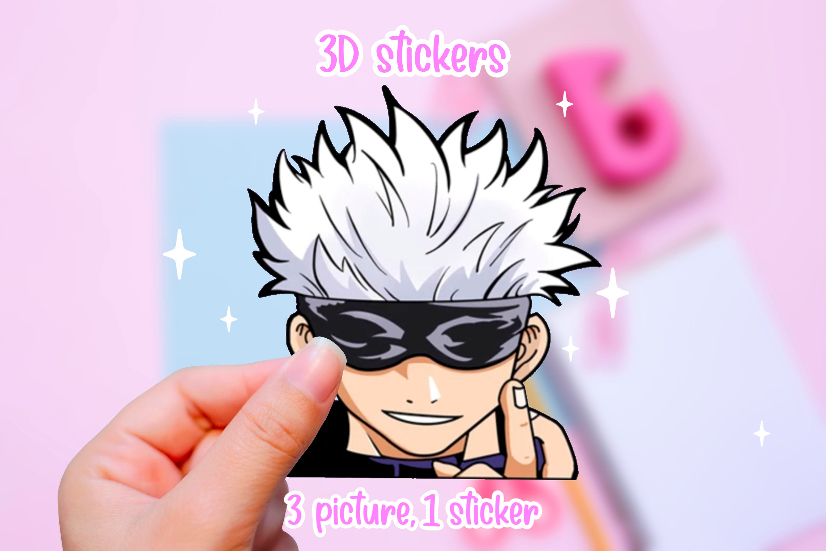 3D Motion Stickers Gojo Satoru Inspired Jujutsu Kaisen | Etsy