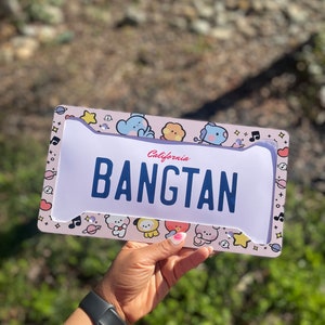 BTS Galaxy Pink License Plate Frame | BT21 License Plate Frame Bangtan ...